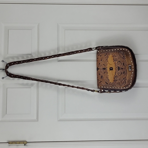 Tony Lama | Bags | Vintage Miss Tony Lama Tooled D Leather Purse | Poshmark